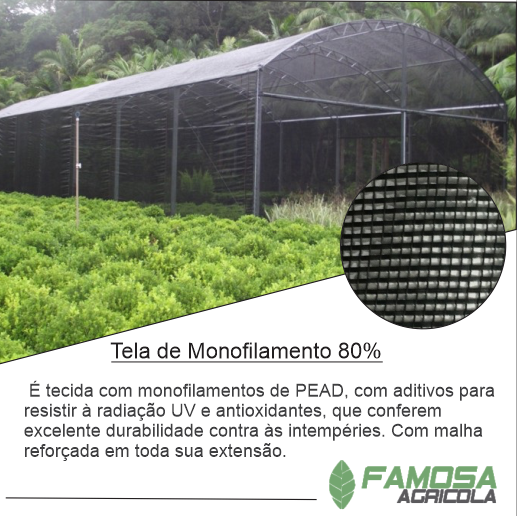 Tela de Monofilamento 80% - Famosa Telas